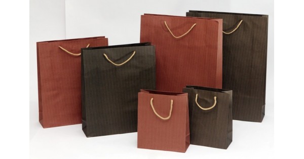 Recycled hard paper bags - Stripe collection